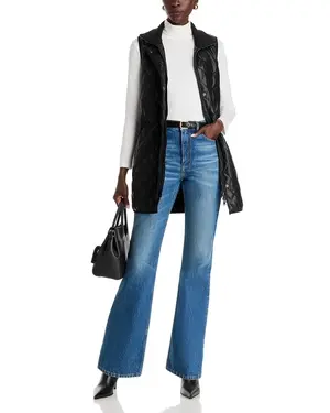 DOLCE CABO Faux Leather Quilted Vest