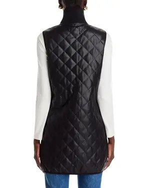 DOLCE CABO Faux Leather Quilted Vest