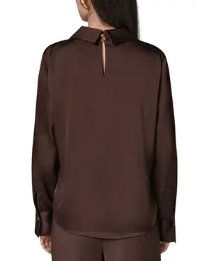 Donna Karan New York Embellished Long Sleeve Blouse