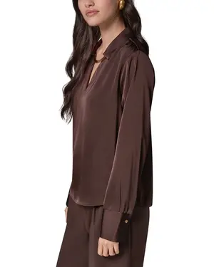 Donna Karan New York Embellished Long Sleeve Blouse
