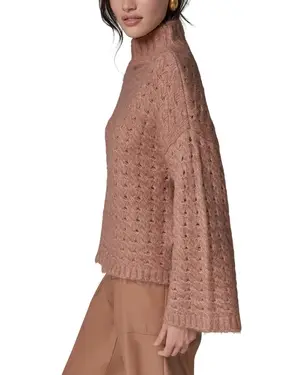 Donna Karan New York Mock Neck Basketweave Sweater
