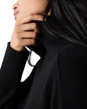 Whistles Cashmere Seamed Roll Neck Sweater