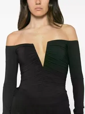 AMAZUIN Alika Off-shoulder Ruched Bodysuit