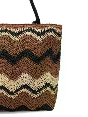 Lola Casademunt Chevron-knit Logo-patch Tote Bag