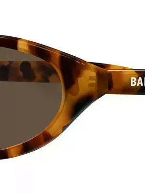 Balenciaga Neo Tortoiseshell-effect Oval-frame Sunglasses