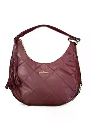 LAURA BIAGIOTTI Quilted Tassel-detail Tote Bag - Red