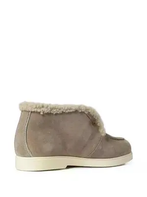Fabiana Filippi Shearling-trim Suede Mules