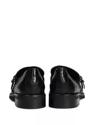 PEDRO MIRALLES Fringed Crocodile-effect Loafers