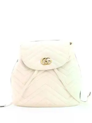 Gucci Gg Marmont Drawstring Matelasse Leather Mini Backpack