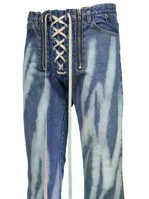 JUN/NAKAYAMA Lace-up Zip-detail Jeans