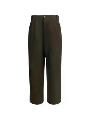 Comme Des Garçons Pleated-detail Trousers - Brown