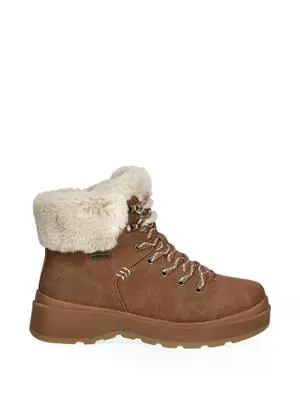 Sketchers Park City Faux-fur-trim Lace-up Boots - Brown