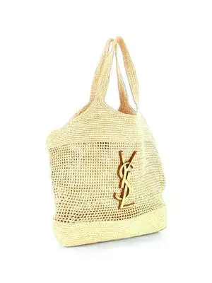 Saint Laurent Icare Shopping Raffia Maxi Tote Bag