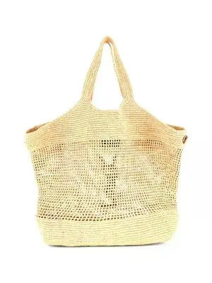 Saint Laurent Icare Shopping Raffia Maxi Tote Bag - Neutrals