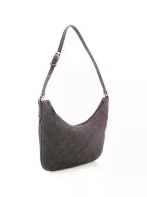 Gucci Vintage Pochette Shoulder Bag Gg Canvas Small Hobo Bag