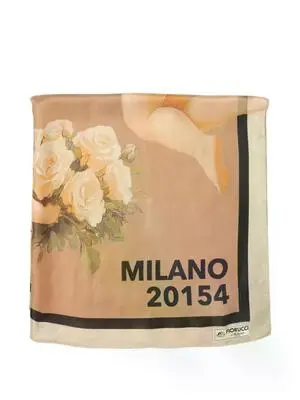 Fiorucci Bouquet Angels Graphic-print Scarf - Brown