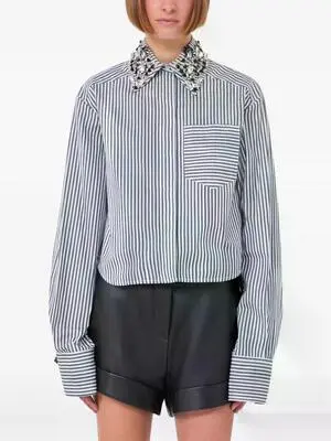 Sportmax Crystal-embellished Striped Shirt