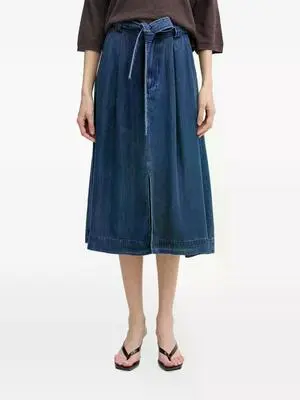 MOS MOSH Mmkoda Dinem Belted Pleated Midi Skirt