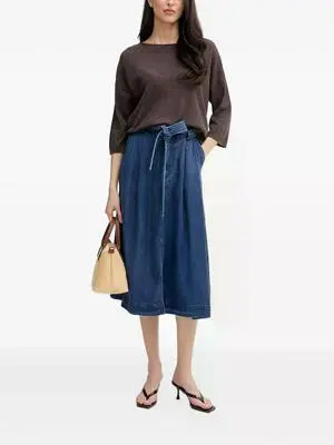 MOS MOSH Mmkoda Dinem Belted Pleated Midi Skirt