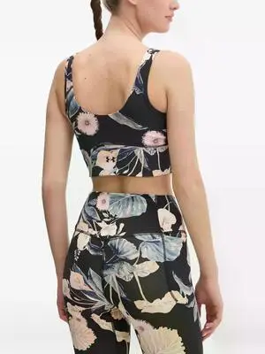 Under Armour Meridian Floral-pattern Fitted Sports Bra