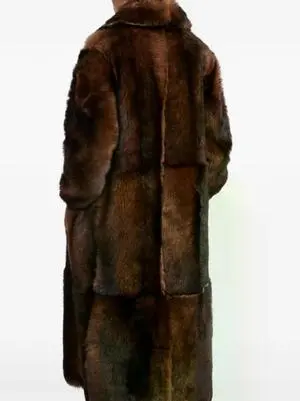 YVES SALOMON Fur-effect Shearling Coat