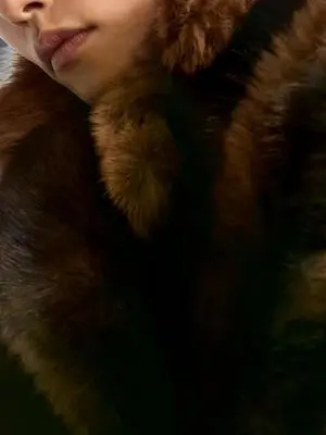 YVES SALOMON Fur-effect Shearling Coat