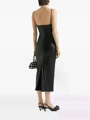 Givenchy Sliced Midi Dress In Nappa Leather