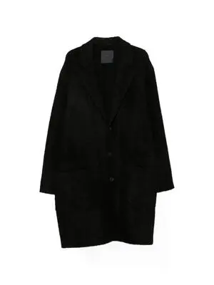 FREI-MUT Notch-lapel Single-breasted Coat - Black