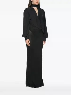 AMAZUIN Keila Draped Wrap-style Body Suit