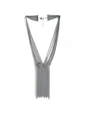 Zadig&Voltaire Rock Star Wing-motif Fringe Necklace - Silver