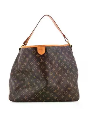 LOUIS VUITTON Delightful Handbag Monogram Canvas Mm Hobo Bag - Brown
