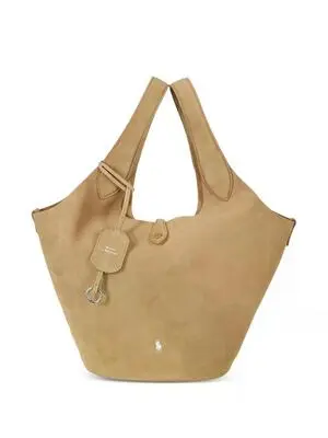 Polo Ralph Lauren Polo Play Suede Tote - Neutrals