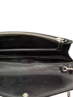 Saint Laurent 2022 Grain De Poudre Cassandre Envelope Chain Wallet Crossbody Bag