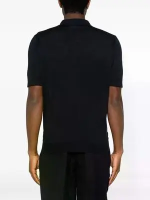 ROBERTO COLLINA Fine-knit Silk Polo Shirt