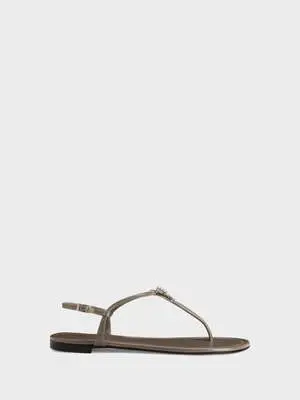 GIUSEPPE ZANOTTI Anyelle Flat Sandal - Grey