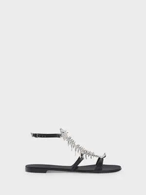 GIUSEPPE ZANOTTI Slim2.0 Flat Sandal Black