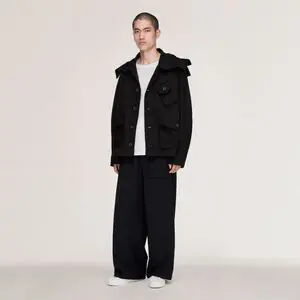 Adidas Y-3 Twill Hooded Blouson Jacket - Black