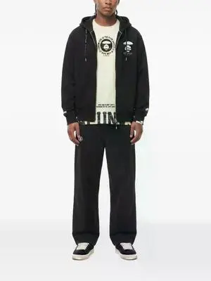 AAPE BY *A BATHING APE Logo-print Zip-up Hoodie