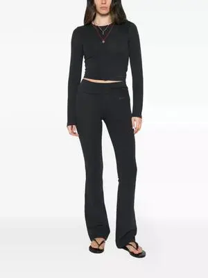 Sporty & Rich Benedetta Logo-print Flared Trousers