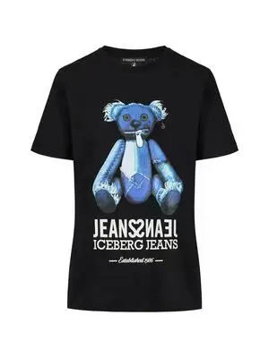 Iceberg Bear-print T-shirt - Black