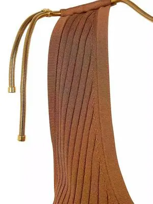 Elisabetta Franchi Ribbed-knit Chain-detail Dress