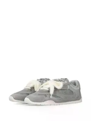 Pinko Suede-panelled Glitter-detail Sneakers