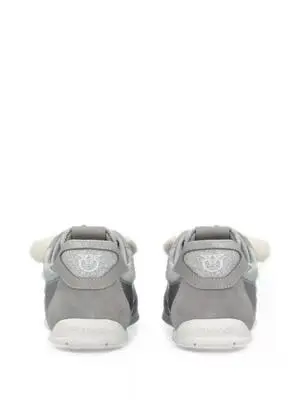 Pinko Suede-panelled Glitter-detail Sneakers