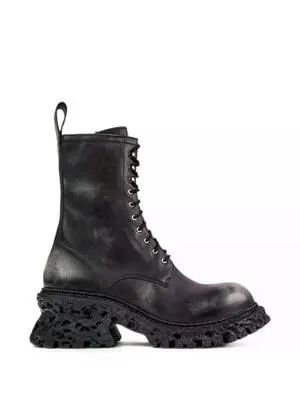 Camper Leather Chunky-sole Biker Boots - Black