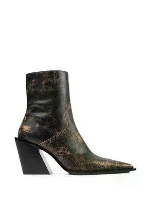 Camper Escandalo Crackled-effect Ankle Boots - Black