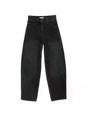 Co Panelled High-waisted Jeans - Black