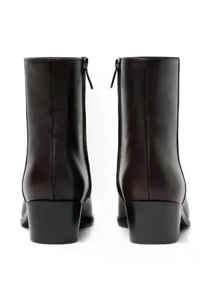 SCAROSSO Ambra Square-toe Ankle Boots