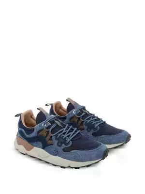 FLOWER MOUNTAIN Yamano 3 Suede-panelled Sneakers - Blue