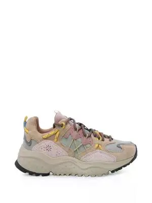 FLOWER MOUNTAIN Yamabushi Suede-panelled Sneakers - Neutrals