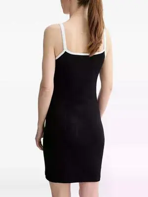 GESTUZ Embroidered Ribbed Mini Dress